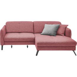 set one by Musterring Ecksofa &raquo;SO 4400 V&laquo; wahlweise mit motorischer Bettfunktion & Kopfverstellung, Fu&szlig; schwarz lila 100% Polyester B/H/T: 259cm x 