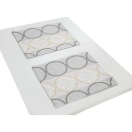 WIRTH Platzset &raquo;ZIRBELLO&laquo; grau Obermaterial: 85% Polyester, 15% Baumwolle B/L: 40cm x 35cm, 2 Stk., Baumwolle Polyester, eckig