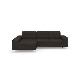Sit & More sit&more Ecksofa &raquo;Baviene L-Form&laquo; inklusive Sitztiefenverstellung & Federkern, optional Schlaffunktion braun B/H/T: 286cm x 92cm x 176cm, Luxus-