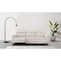 OTTO home 3-Sitzer &raquo;LUND Cord, B. 222cm, manuelle/elektrische Relaxfunktion in 2 Sitzen,&laquo; (links/rechts), USB-A bei elektrischer Ausf&uuml;hrung, 