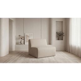 OTTO home 1,5-Sitzer &raquo;Kelani&laquo; mit dekorativer Knopfsteppung an den Armlehnen beige 100% Polyester B/H/T: 90cm x 73cm x 93cm, Webstoff fein