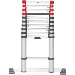 Hailo Teleskopleiter &raquo;FlexLine&laquo; Alu-Sicherheits-Teleskopleiter 11 Sprossen grau Aluminium B/H/L: 47cm x 99cm x 9cm