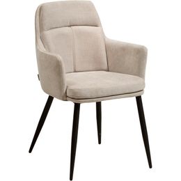 OMG Design Armlehnstuhl &raquo;Donna&laquo; (Set) 1 Stk.Schalenstuhl, bequem gepolstert, Esszimmerstuhl braun Stoff B/H/T: 58cm x 87cm x 64cm, 1 Stk., Stoff uni