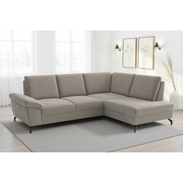Sit & More sit&more Ecksofa &raquo;Chelsea L-Form, B: 264 cm, mit Armteil-& Sitztiefenverstellung&laquo; optional Schlaffunktion und Bettkasten beige 100% Polyester B/H/T: 