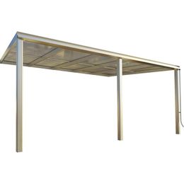 Beckmann Terrassendach &raquo;Exklusiv Gr. 11&laquo; grau Aluminium, Kunststoff B/H/T: 508cm x 261,2cm x 371,3cm, keine