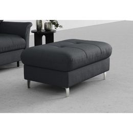 Sit & More sit&more Hocker &raquo;Marano&laquo; mit Stauraum grau 98% Polyester, 2% Polyamid B/H/T: 102cm x 43cm x 67cm, Soft clean,mit Stauraum,Fu&szlig;farbe: Nickel satiniert