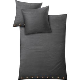 Kleine Wolke Bettw&auml;sche &raquo;Leinna&laquo; 2 Stk. Leinen-Mix grau Leinen, Obermaterial: 70% Baumwolle, 30% Leinen B/L: 135cm x 200cm, 1 Stk., 1 Stk., Leinen, B/L: 80cm x 