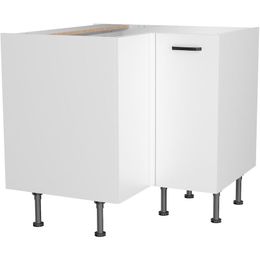 KOCHSTATION Unterschrank &raquo;KS-Paula&laquo; 90 x 90 cm breit, 87 cm hoch, mit 2 T&uuml;ren, 1 Einlegeboden wei&szlig;, B/H/T: 90cm x 87cm x 58,4cm, T&uuml;ren: 2 Stk.
