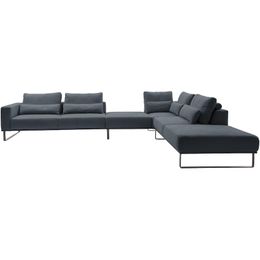 Musterring Ecksofa &raquo;JustB! PM100 bequem, modern, elegant und viel Platz, bodenfrei&laquo; mit Zwischenhocker, wahlweise mit Funktion und Kissen, Ma&szlig;e 290 x 308 grau 85
