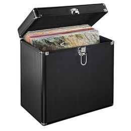 Hama LP-Schutzh&uuml;lle &raquo;LP Koffer 50, Koffer f&uuml;r bis zu 50 Schallplatten, schwarz&laquo; Schallplatten schwarz Aluminium Staubschutz f&uuml;r die Lieblingsplatten Ihres 