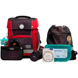 School-Mood Damen School-Mood Schulranzen &raquo;Champion Maxx Pro&laquo; retroreflektierende Fl&auml;chen mit LED-Patchy rot B/H/T: 30cm x 40cm x 23cm