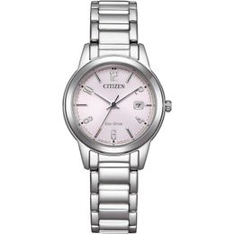 Citizen Damen Solaruhr Armbanduhr, Damenuhr, Edelstahlarmband, Datum silber Einheitsgr&ouml;&szlig;e