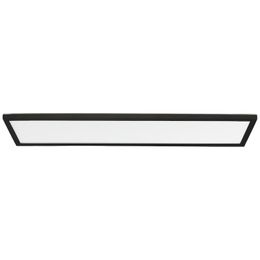 BRELIGHT LED Panel &raquo;Milton&laquo; 1 Stk. Neutralwei&szlig; 25 x 96 cm, 24 W, 3200 lm, 4000 K, IP44 schwarz H: 4cm, 1 Stk.