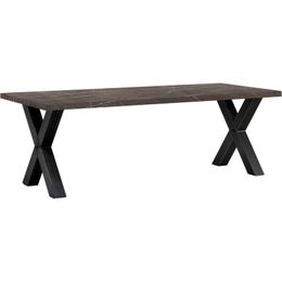 OMG Design Esstisch &raquo;Formula&laquo; 1 Stk. tlg. Hochwertige Melamin-Tischplatte mit Metallgestell braun B/H/T: 240cm x 77cm x 100cm