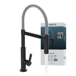 Sch&uuml;tte Sp&uuml;ltischarmatur &raquo;MIAMI&laquo; energiesparende Cold-Start-Funkt., 360&deg; schwenkbar, 2-fach verstellbar schwarz Messing B/H/T: 5,5cm x 48,5cm x 26cm, 