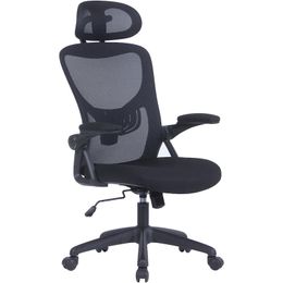 ByLiving Drehstuhl &raquo;Flex&laquo; () 1 Stk.moderner B&uuml;rostuhl mit vielen Einstellungsm&ouml;glichkeiten schwarz Kunststoff, Polyester B/H/T: 62cm x 119cm x 58,5cm,