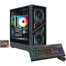 GAMEMAX Gaming-PC &raquo;AERIS GB 8174 AMD Ryzen 7 9700X 32GB DDR5 1TB SSD RX 9070 XT&laquo; Windows 11, DDR5 RAM WLAN AC (WIFI-5), Gigabit Ethernet , 4x USB 2.0/