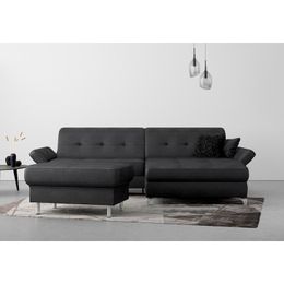 Home Affaire Polsterhocker &raquo;Maredo&laquo; Federkern-Polsterung, passend zur "Maredo"-Serie grau B/H/T: 90cm x 49cm x 60cm, Luxus-Microfaser weich