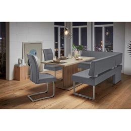 OTTO home Eckbank &raquo;Rab&laquo; in 2 Breiten (180 oder 200 cm), Bezug in verschiedenen Qualit&auml;ten grau Polyester B/H/T: 200cm x 88cm x 160cm, Strukturstoff, 