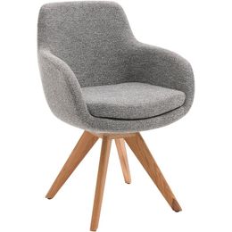 Musterring Esszimmerstuhl &raquo;Tavia&laquo; (Set) 2 Stk.Stativgestell Wildeiche massiv, Drehfunktion optional, diverse Farben grau B/H/T: 62cm x 86cm x 66cm, 2 Stk., 