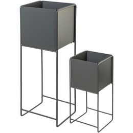 Creativ home &Uuml;bertopf &raquo;Pflanzgef&auml;&szlig;&laquo; mit Sockelrahmen Metall B/H/T: 20cm x 70cm x 20cm