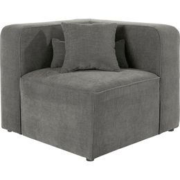 Home Affaire Sofa-Eckelement &raquo;Sundstrup&laquo; Modulserie, individuelle Zusammenstellung grau 100% Polyester Samtoptik