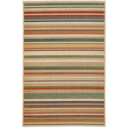 ANDIAMO Teppich &raquo;Sedona Streifen&laquo; rechteckig 5 mm H&ouml;he Flachgewebe, gestreift, In- und Outdoor geeignet bunt Polypropylen B : 80cm 1 Stk., 5mm, L: 150cm