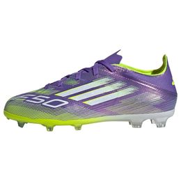 adidas Performance Athletic Shoes 'F50 Elite' boy size 22 Neon yellow / Silver grey / Apple / Dark purple