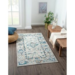 MyFlair Teppich &raquo;My Heriz 3&laquo; rechteckig 8 mm H&ouml;he Kurzflor, klassisches Orient Design, besonders weich durch Microfaser braun Polyester B : 80cm 1 Stk., 8mm, 