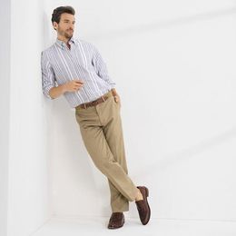LANDS' END B&uuml;gelleichte Chinos mit Komfortbund, Herren, size: regular, Beige, Baumwolle, by Lands' End