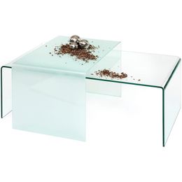 PAROLI Couchtisch wei&szlig; B/H/T: 75cm x 38cm x 60cm