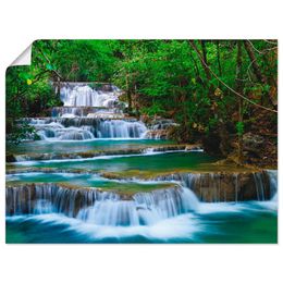 Artland Wandbild &raquo;Tiefen Wald Wasserfall&laquo; Gew&auml;sser 1 Stk. tlg. als Leinwandbild, Poster in verschied. Gr&ouml;&szlig;en gr&uuml;n B/H/T: 60cm x 45cm, Poster Gew&auml;sser 