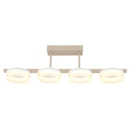 Globo LIGHTING Deckenleuchte &raquo;Marlenne&laquo; LED-Modul 1 Stk. Warmwei&szlig; LED Deckenleuchte f&uuml;r Wohn- & Flur sandfarben beige 1, H: 19,5cm, 1 Stk.