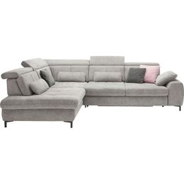 set one by Musterring Ecksofa &raquo;SO 3400 Sitzh&ouml;he 47cm oder 49cm, Sitztiefe verstellbar, B/T 317/220 cm&laquo; Kaltschaumpolsterung, Flachgewebe, whlw. mit 
