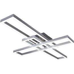 N&auml;ve n&auml;ve LED Deckenleuchte &raquo;BANTRY&laquo; 1 Stk. Farbwechsler CCT, RGB-Backlight, dimmbar, Memory, Zeitschaltuhr, Nachtlicht silber 1, &Oslash; 95cm H: 11cm, 1 Stk.