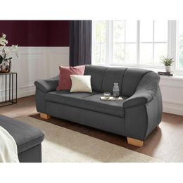 Sit & More sit&more 2,5-Sitzer &raquo;Santo&laquo; mit Federkern grau B/H/T: 201cm x 82cm x 93cm, Luxus-Microfaser ALTARA NUBUCK