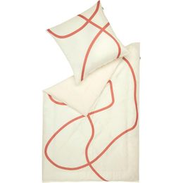 Musterring Bettw&auml;sche &raquo;Artsy&laquo; 2 Stk. JustB! wei&szlig; Satin, Obermaterial: 100% Baumwolle B/L: 155cm x 220cm, 1 Stk., 1 Stk., Satin, B/L: 80cm x 80cm, 2 Stk.