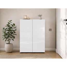 Home Affaire Schuhschrank &raquo;Mister, Schuhregal, Made in Italy, 6 F&auml;cher, 5 Einlegeb&ouml;den&laquo; Breite 80 cm, 2 T&uuml;ren, in Hochglanz lackiert, f&uuml;r ca. 18 Paar 