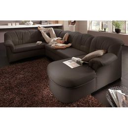 DOMO collection Wohnlandschaft &raquo;Papenburg, zeitlose R&uuml;ckensteppung, elegante Formensprache, U-Form&laquo; in gro&szlig;er Farbvielfalt, wahlweise mit Bettfunktion