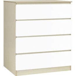 M&ouml;bilia Kommode &raquo;Daelan&laquo; wei&szlig; MDF B/H/T: 80cm x 93,5cm x 39,5cm, 4 Schubladen, 4 Stk.