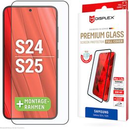 Displex Displayschutzglas &raquo;Real Glass FC&laquo; f&uuml;r Samsung Galaxy S24;Samsung Galaxy S25 Displayschutzfolie Displayschutz kratzer-resistent 10H splitterfest 
