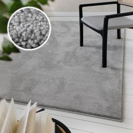 OTTO home Teppich &raquo;Lisbea&laquo; rechteckig 17 mm H&ouml;he moderner dichter weicher Kurzflorteppich, Wohnzimmer, Schlafzimmer grau Polypropylen B : 200cm 1 Stk.