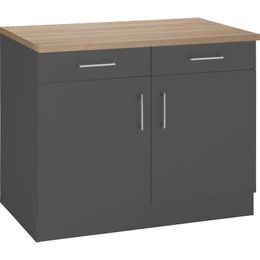 KOCHSTATION Unterschrank &raquo;KS-Mali&laquo; Breite 100 cm grau B/H/T: 100cm x 85cm x 60cm
