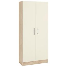 Wiho-K&uuml;chen wiho K&uuml;chen Mehrzweckschrank &raquo;Kiel&laquo; Typ 3 beige B/H/T: 80cm x 180cm x 35cm, T&uuml;ren: 2 Stk.