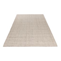 Obsession Wollteppich &raquo;My Jarven 935&laquo; rechteckig 10 mm H&ouml;he Handweb Teppich, Uni Farben, reine Wolle, handgewebt, Wohnzimmer beige Wolle B : 80cm 1 Stk., 10mm, 