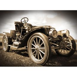 papermoon Fototapete &raquo;Vintage Retro Car&laquo; glatt bunt Vlies B/L: 1,5m x 1,11m, Bahnen: 7 Stk.