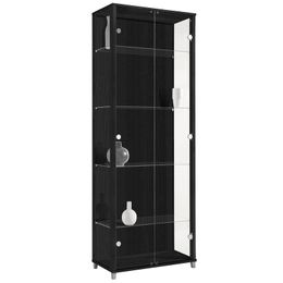 Fif M&ouml;bel fif m&ouml;bel Vitrine &raquo;OPTIMA&laquo; Standvitrine, Vitrinenschrank, Glasvitrine, Sammlervitrine schwarz Holzwerkstoff, Sicherheitsglas ESG B/H/T: 57,5cm x 172cm