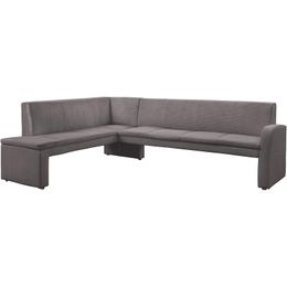 exxpo - sofa fashion Eckbank &raquo;Cortado, elegant und modern mit hohem Sitzkomfort&laquo; hohe Bodenfreiheit, sch&ouml;ne Detailverarbeitung grau Samtvelour (
