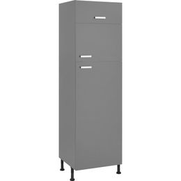 Optifit K&uuml;hlumbauschrank &raquo;Parma&laquo; Breite 60 cm grau Holzwerkstoff basaltgrau, B/H/T: 60cm x 211,8cm x 58,4cm, T&uuml;ren: 2 Stk., Komplettausf&uuml;hrung
