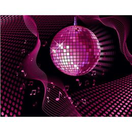 papermoon Fototapete &raquo;Disco-Ball&laquo; lila Vlies B/L: 3m x 2,2m, Rollen: 1